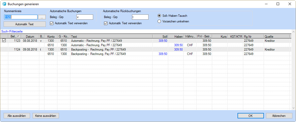 Kreditoren - Rechnung