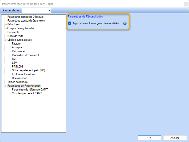 Aide Topal Comptabilité Relevé de compte