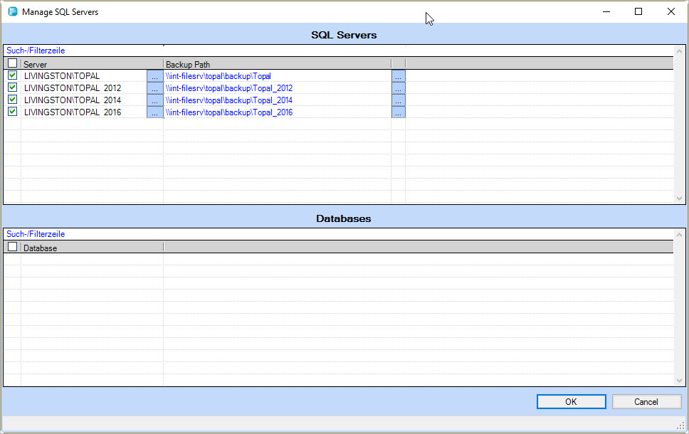 Aide Topal Comptabilité Enregistrer un serveur SQL