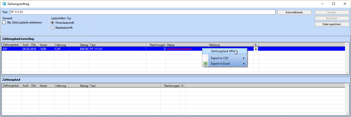 Aide Topal Comptabilité Ordres LSV / Direct Debit - standard ISO